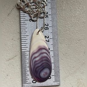 Wampum World | Jewelry | Wampum Pendant Quahog Shell Sterling Silver ...